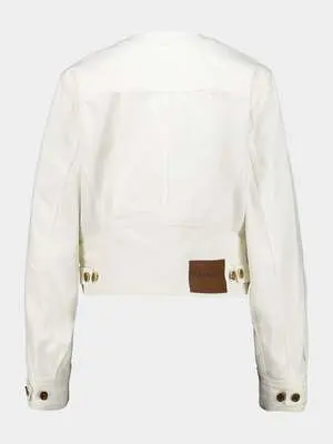 Balmain Round Collar Denim Jacket