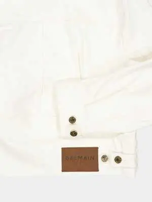 Balmain Round Collar Denim Jacket