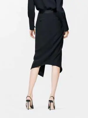 TOM FORD Midi Pencil Satin Acetate Skirt