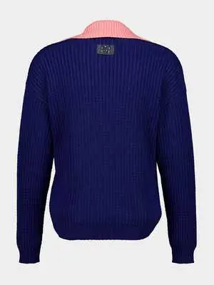 Fendi Oversized Cotton Jumper - Blue