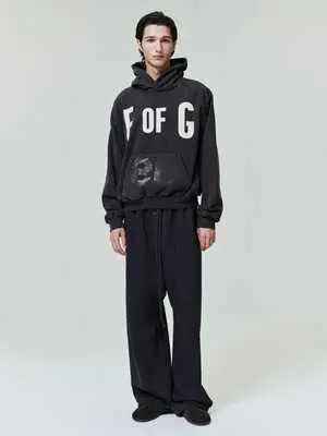 Fear Of God Sunfaded Wide Leg Sweatpant - Black