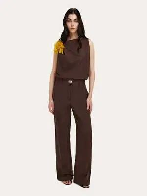 FERRAGAMO Espresso Tailored Trousers