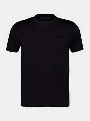 Prada Short-sleeved Cotton Pullover - Black