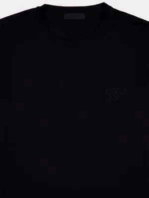 Prada Short-sleeved Cotton Pullover - Black