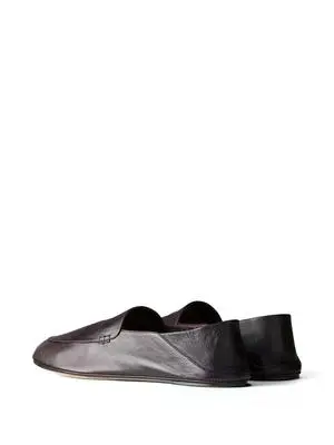 Calvin Klein Square-toe Leather Boat Shoes