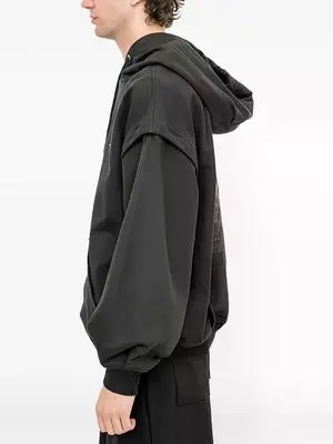 SONGZIO Embroidered Layered-sleeve Hoodie