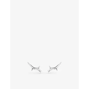 SHAUN LEANE Rose Thorn Climber Earrings - Silver