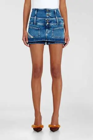 DIESEL® Denim Double Waist Skort - Blue