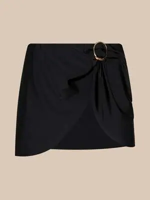 L'Agence Chandra Mini Cover-up Skirt - Black