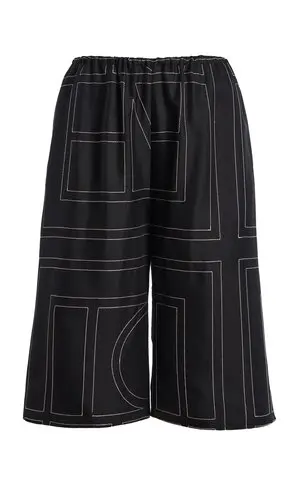 TOTÊME Toteme Monogram Organic Silk Culottes