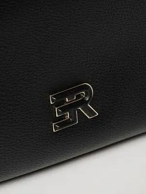 ERMANNO FIRENZE Grained Effect Shoulder Bag With Removable Handle And Strap - Black