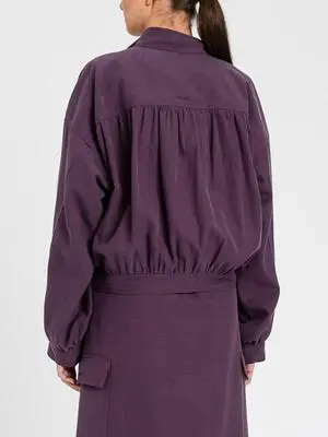 TWINSET Cotton Blend Bomber Jacket