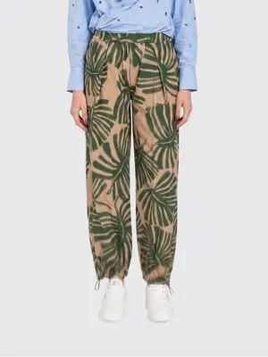 TWINSET Printed Cotton Wide Leg Trousers