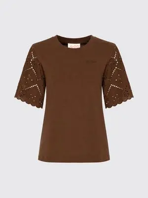 MC2 SAINT BARTH Cotton T-shirt With Embroidered Logo And Lace Details