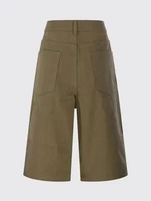 RÓHE High-waisted 5-pocket Knee-length Bermuda Shorts - Green