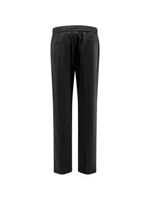 AMARANTO Drawstring Elasticated-waist Trousers