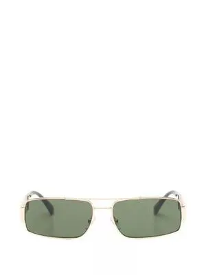 Versace Greca Rectangle-frame Sunglasses - Gold