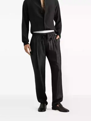 Dolce & Gabbana Silk Twill Jogging Trousers - Black