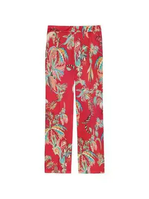 Etro Graphic-print Straight-leg Trousers