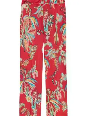 Etro Graphic-print Straight-leg Trousers