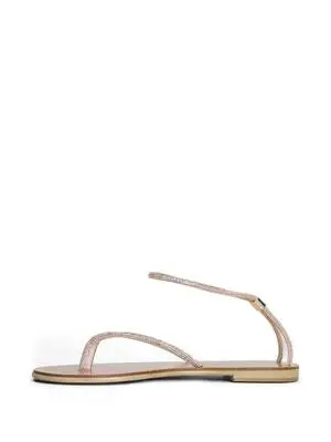 NICOLAS LAINAS Crystal Embellished Thong Strap Sandals
