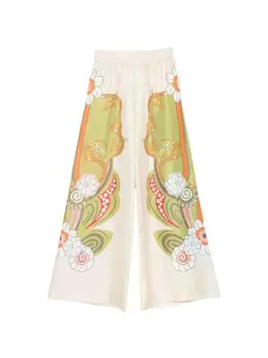 La DoubleJ Graphic Print Palazzo Pants - Neutrals