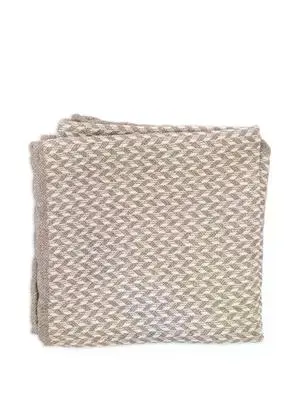 Brunello Cucinelli Chevron-knit Pocket Scarf