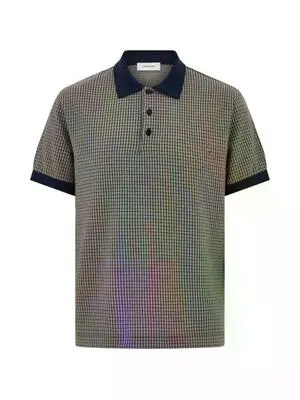 FERRAGAMO Short-sleeve Micro-check Polo