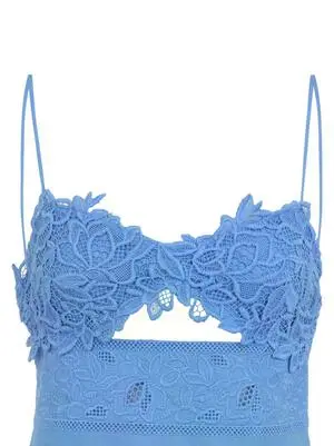 Ermanno Scervino Lace-trimmed Cut-out Midi Dress