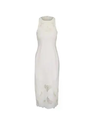 Veronica Beard Broderie Anglaise Sleeveless Dress - White