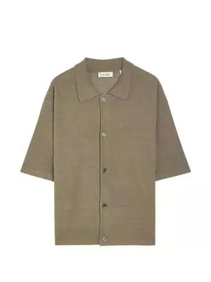 FRAME Short-sleeve Button-down Linen Shirt