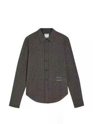 Calvin Klein Check-print Logo Embroidered Shirt