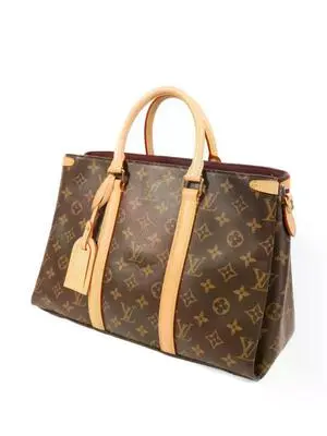 LOUIS VUITTON Monogram Canvas Soufflot Mm Tote Bag - Brown