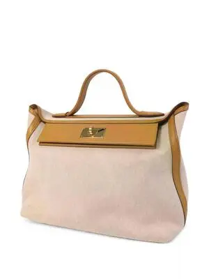 Hermès 24/24 Leather-trim Tote Bag - Neutrals