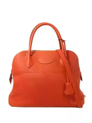 Hermès Bolide Leather Tote Bag - Red