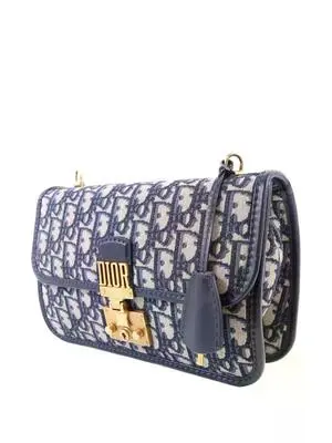 Dior Dioraddict Oblique Flap Shoulder Bag - Blue