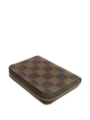 LOUIS VUITTON Damier Zippy Wallet - Brown