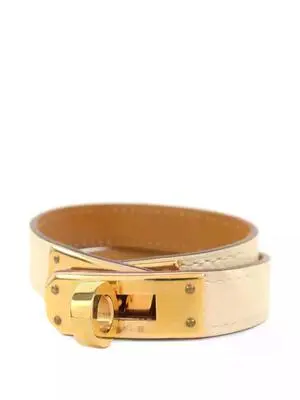 Hermès Kelly Leather Double-tour Bracelet - Neutrals