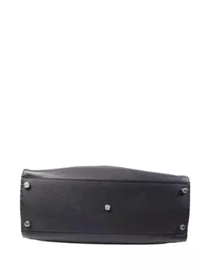 Fendi Peekaboo Leather Shoulder Bag - Black