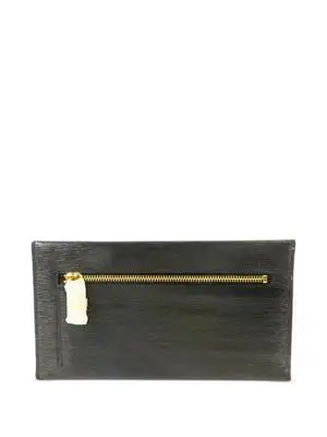 Prada Saffiano Leather Envelope Wallet - Black