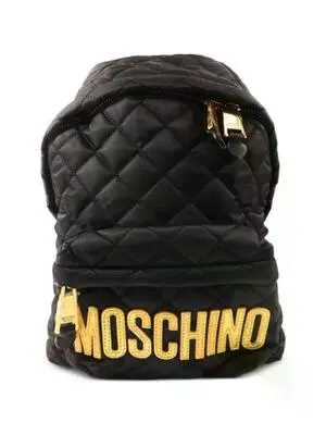 Moschino Quilted Logo Backpack