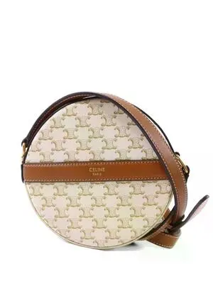 Celine Triomphe Canvas Round Shoulder Bag - Neutrals