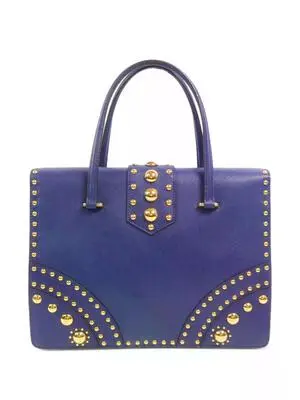 Prada Studded Leather Tote Bag