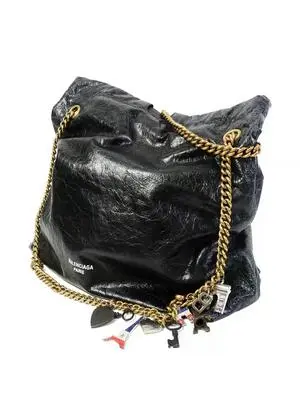 Balenciaga Crush Charm Tote Bag - Black
