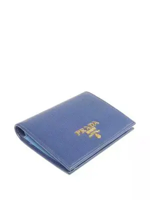 Prada Logo-plaque Leather Wallet