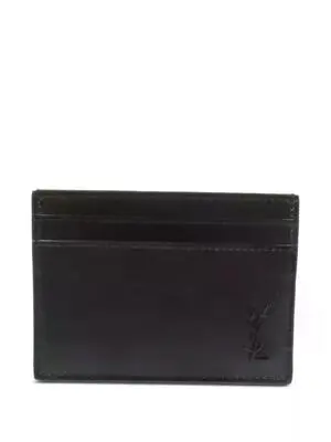 Saint Laurent Tiny Cassandra Card Case - Black