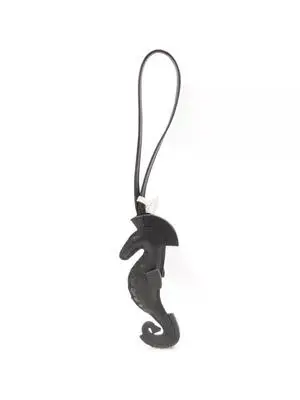 Hermès Agneau Milo Seahorse Charm - Black
