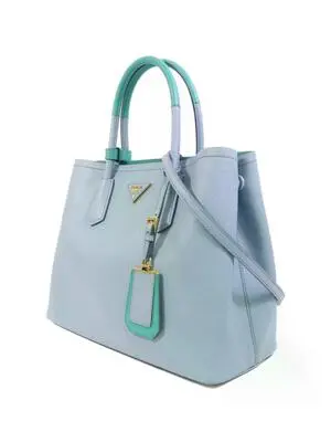 Prada Saffiano Cuir Tote Bag - Blue