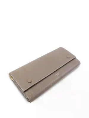Celine Grained Leather Long Wallet - Grey