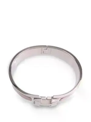 Hermès Clat H Clasp Bracelet - Silver